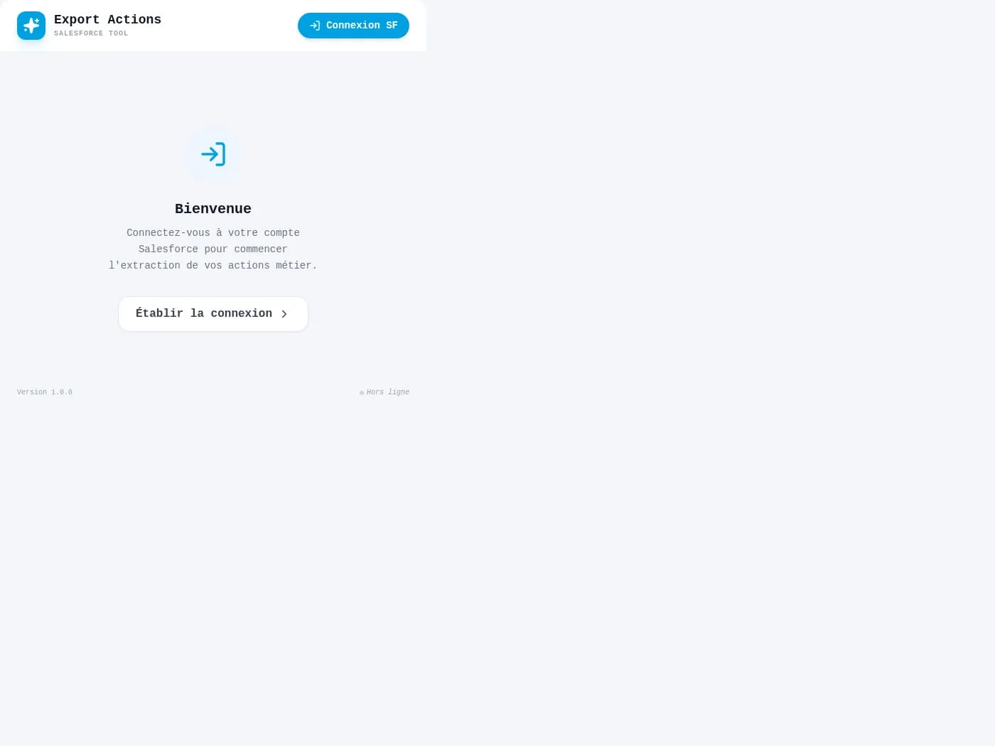 Export Actions Salesforce