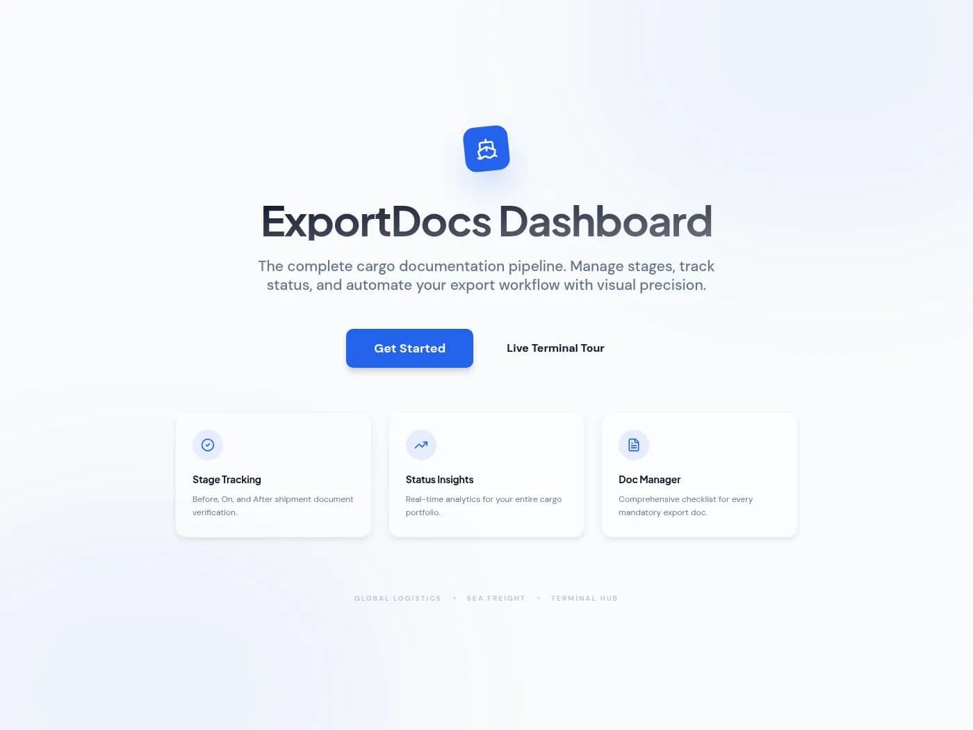 ExportDocs Dashboard