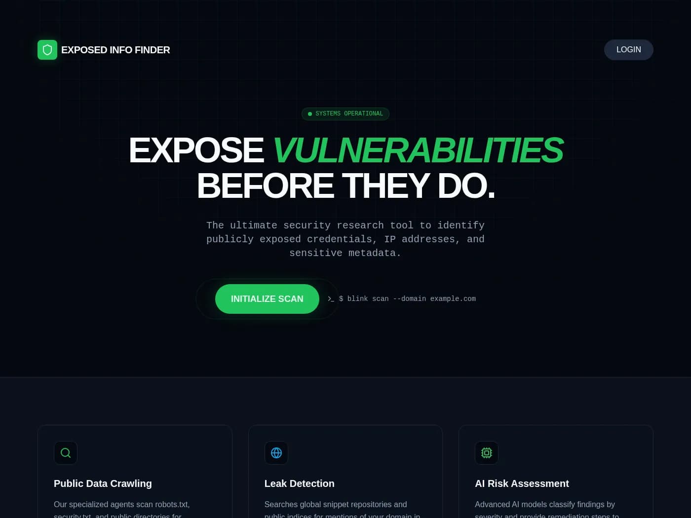 Exposed Info Finder