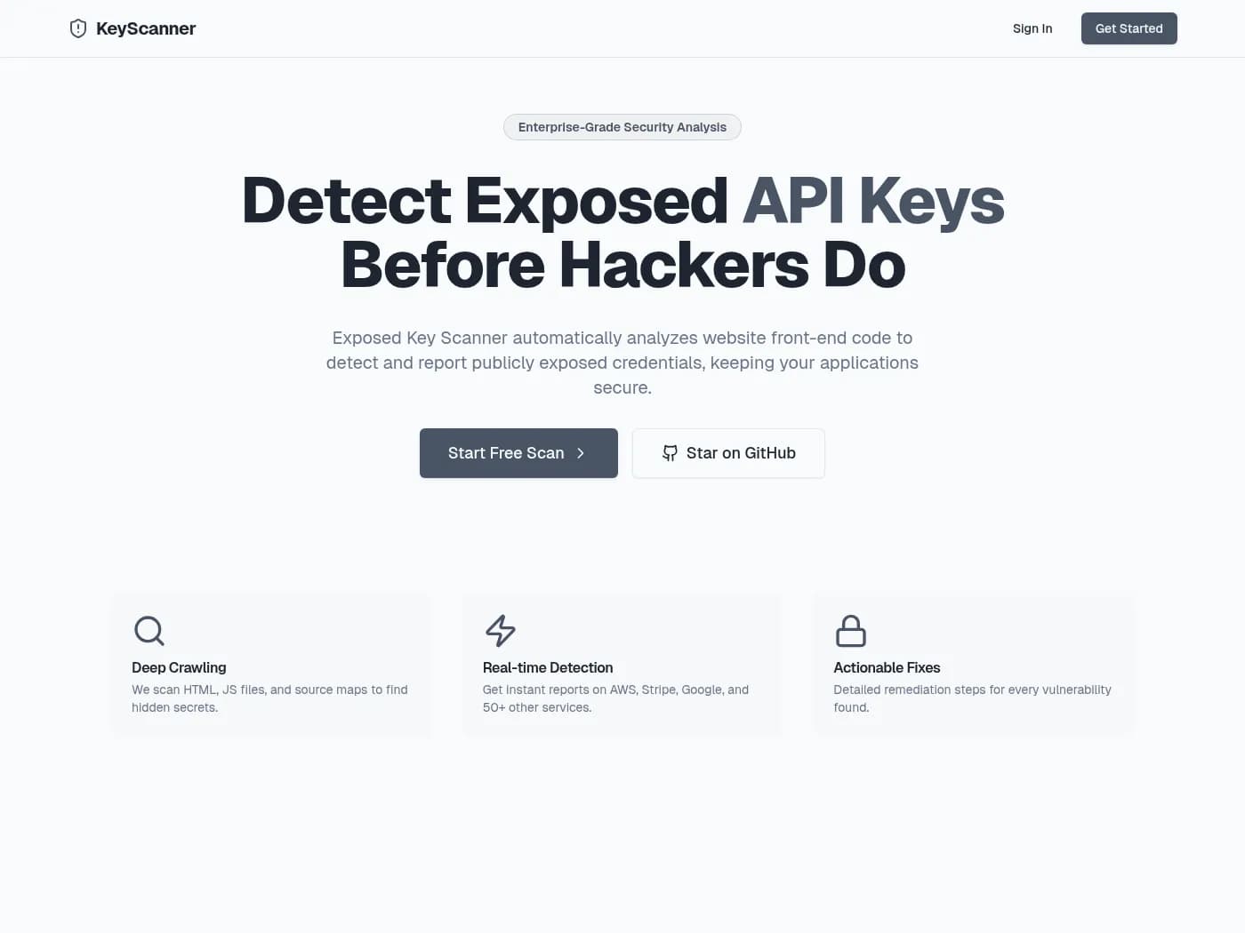 Exposed Key Scanner