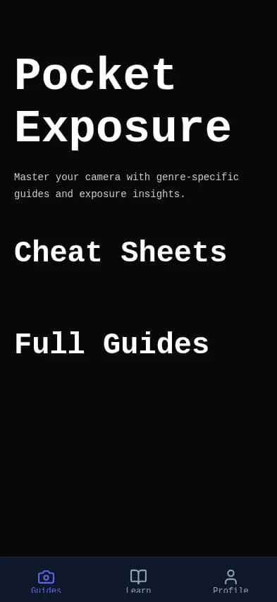 Pocket Exposure Guide