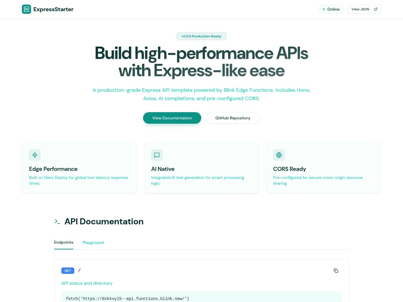 Express Starter API