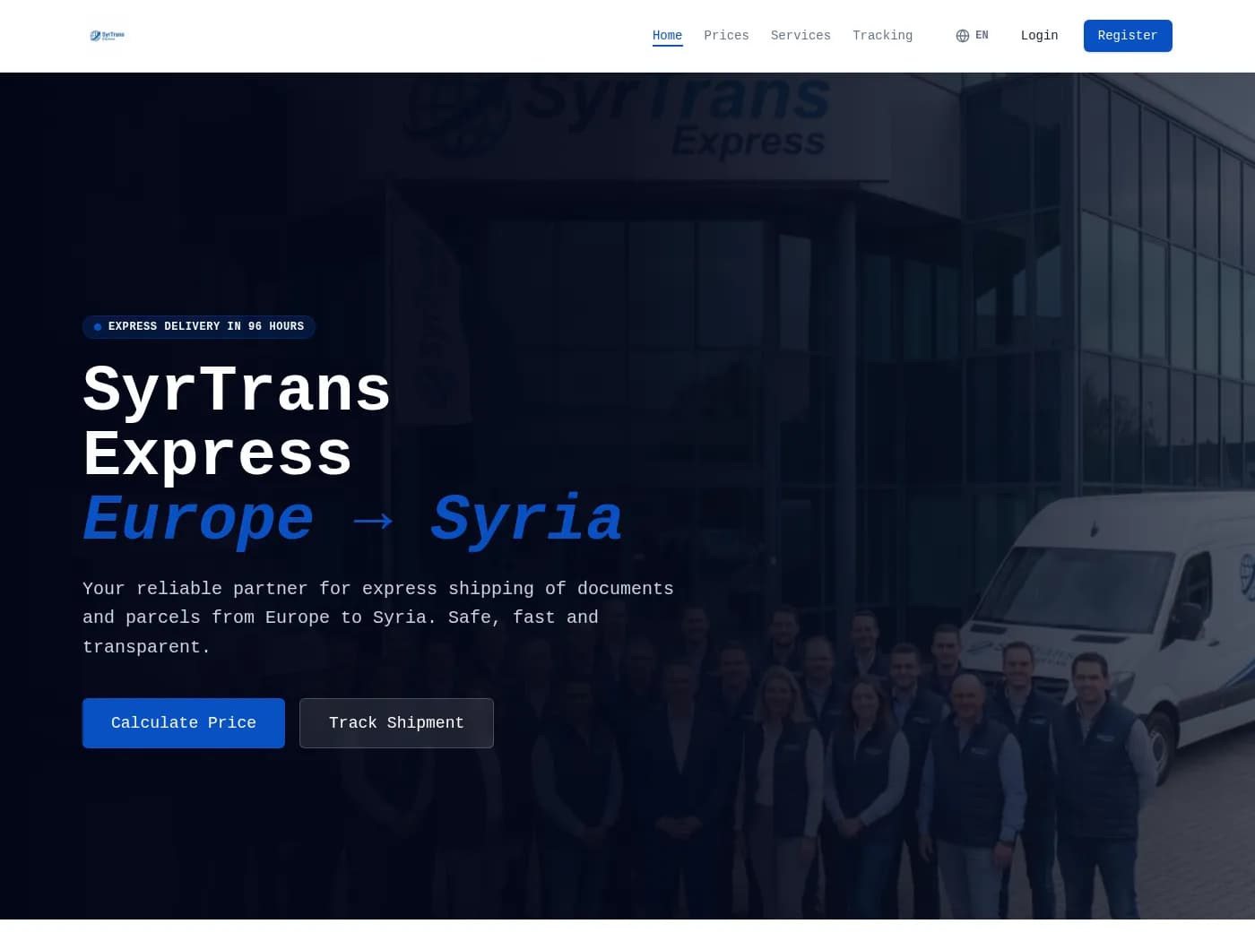 ExpressVersand Europa-Syrien
