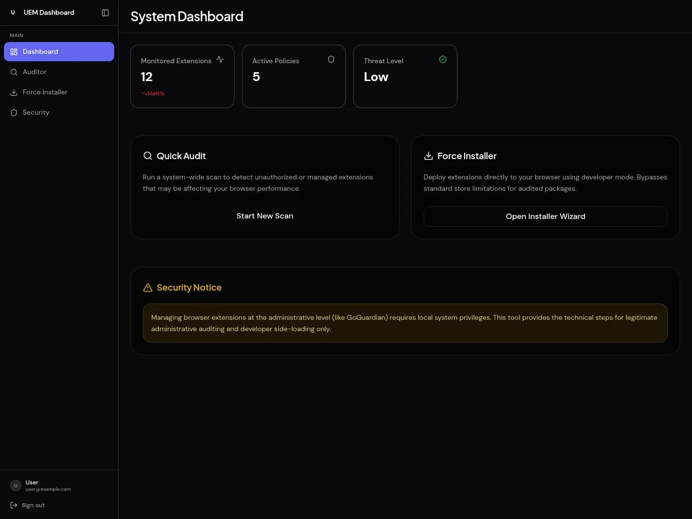 Universal Extension Manager