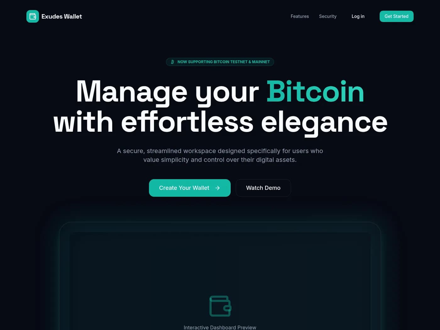 Exudes Crypto Wallet