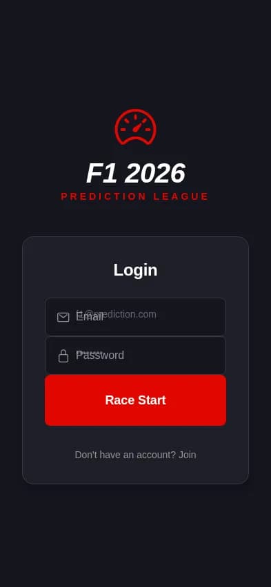F1 2026 Prediction League