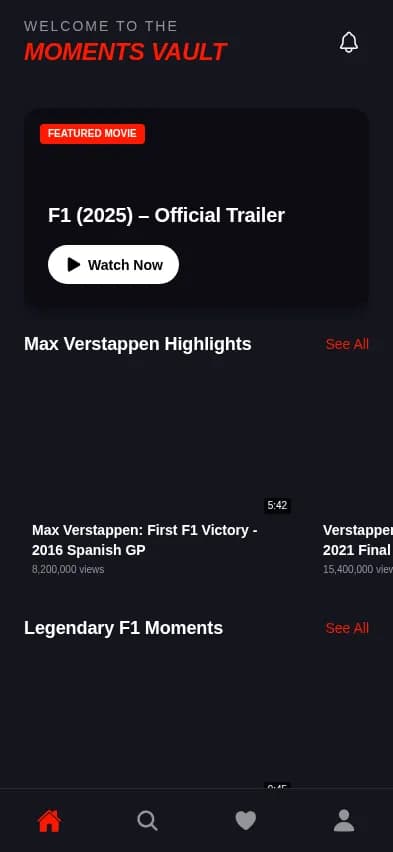 F1 Moments Vault