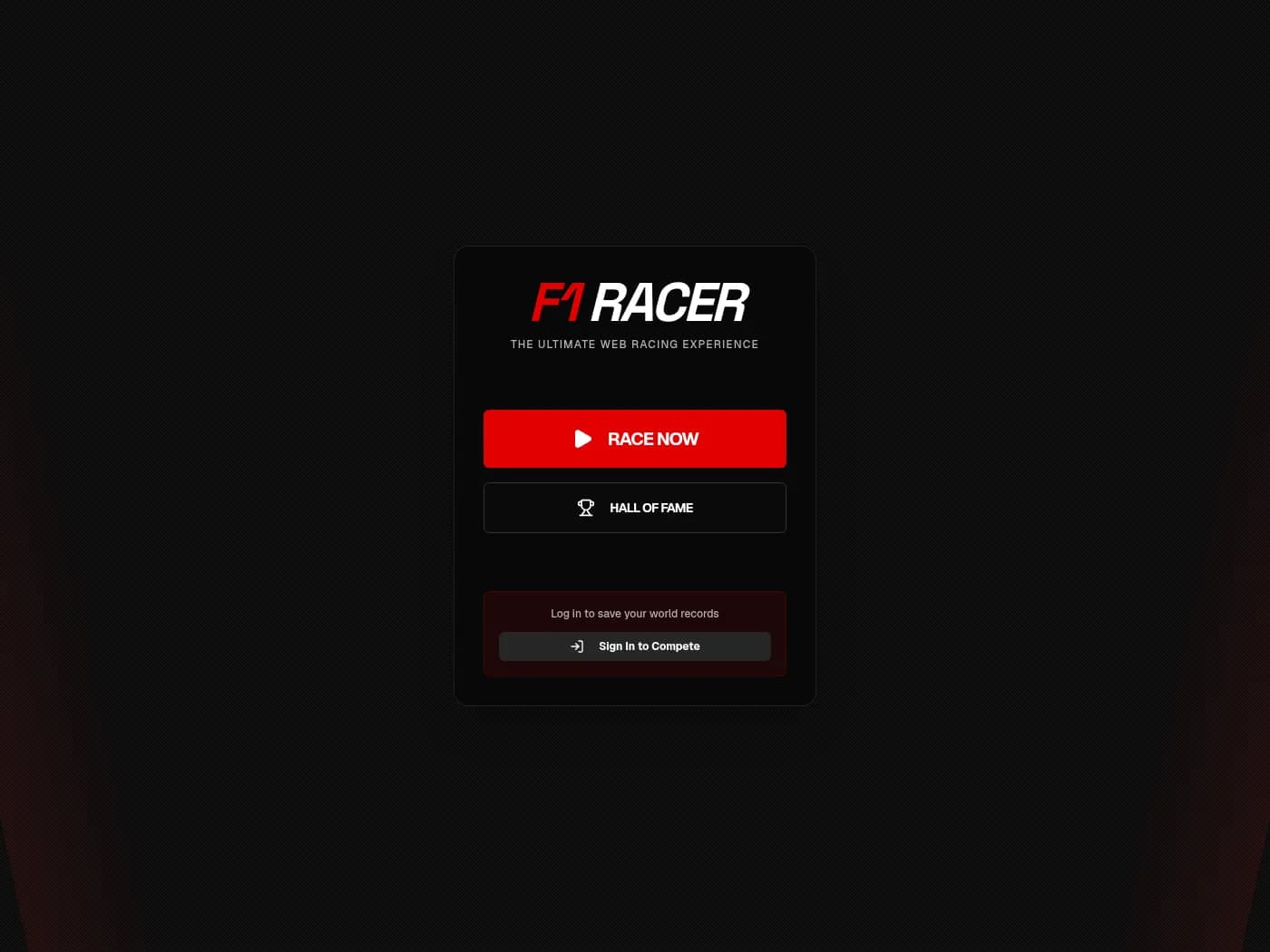 F1 Racer Game