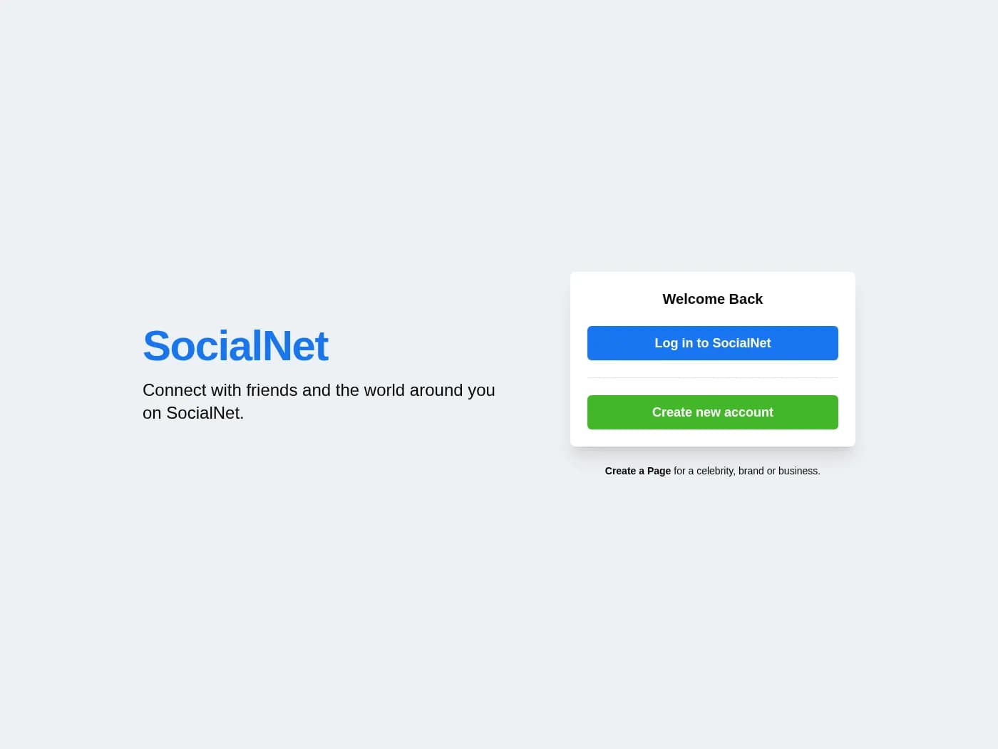 SocialNet Clone