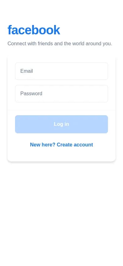 Facebook Clone Mobile