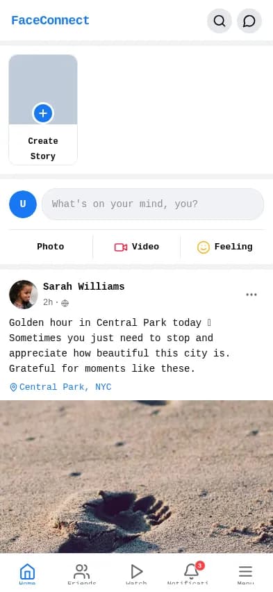 FaceConnect Social App