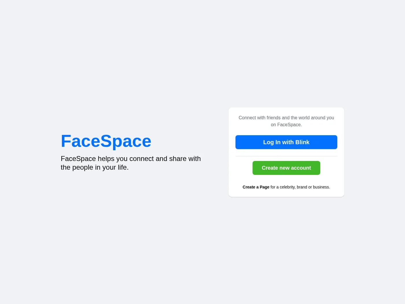 FaceSpace Clone