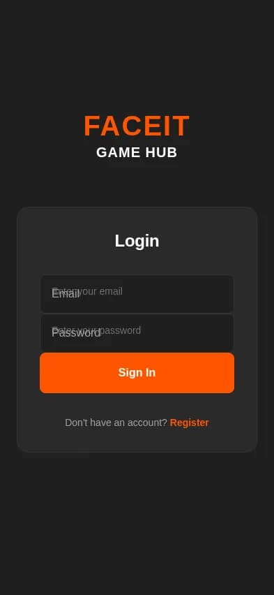 FaceIt Game Hub