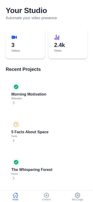 Faceless AI Video Studio