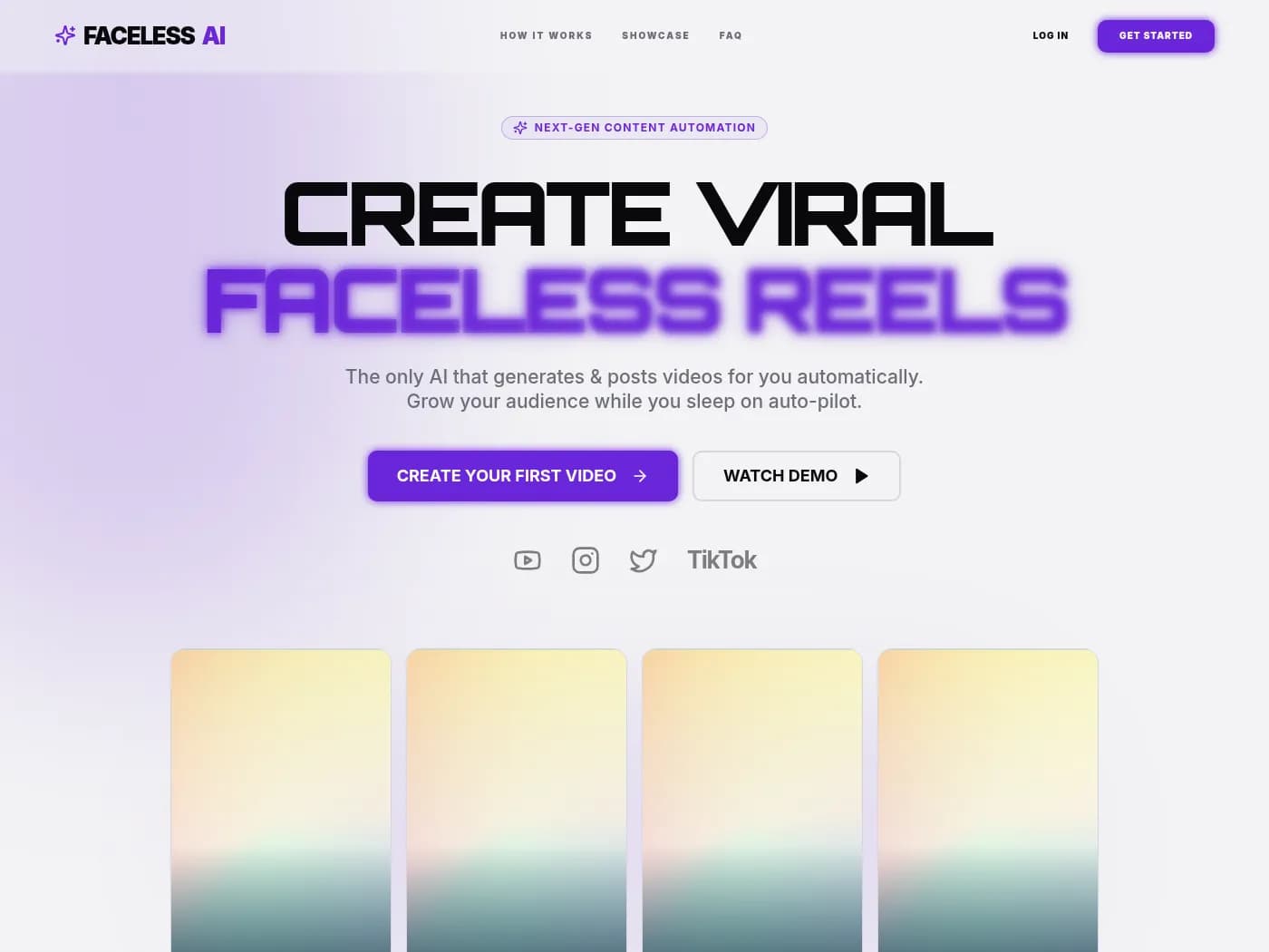 Faceless Reels Website