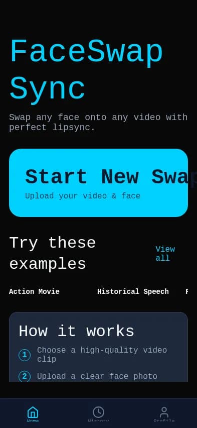 FaceSwap Sync App