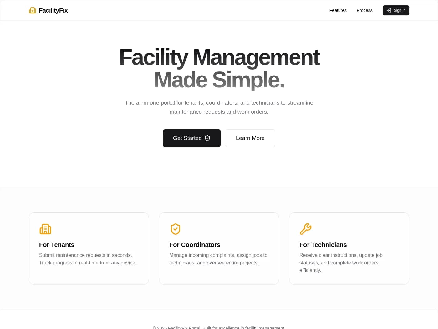FacilityFix Portal