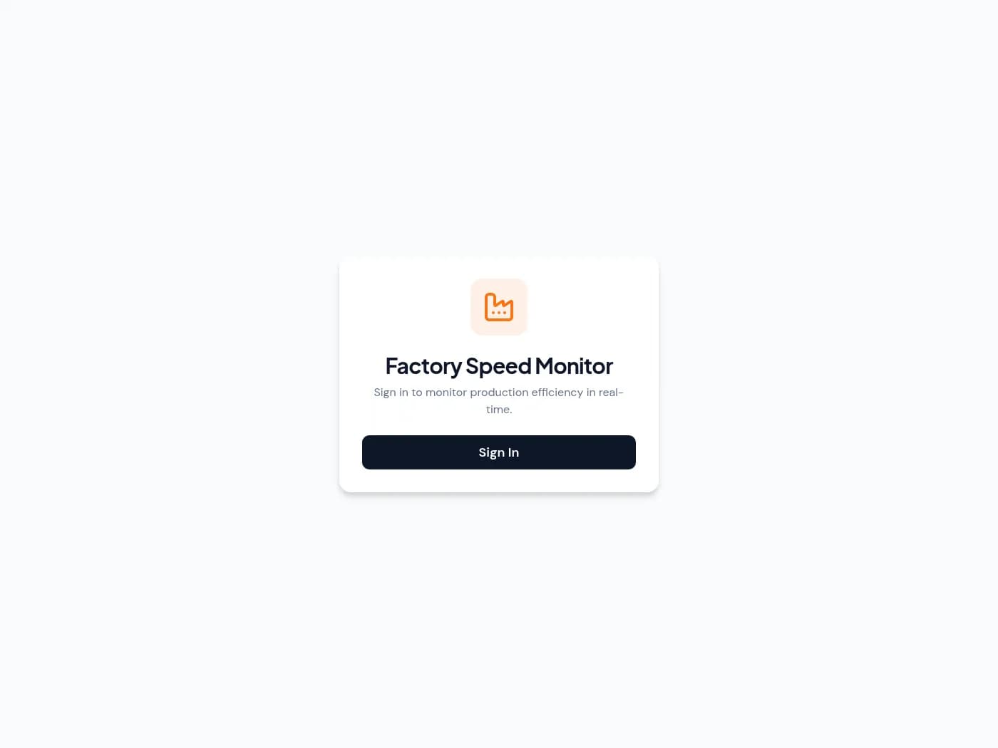 Factory Speed Monitor