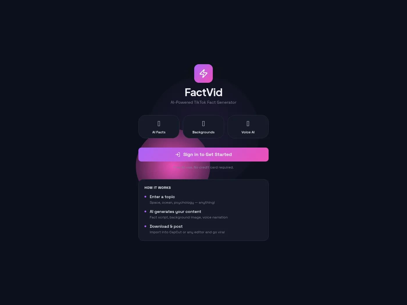 FactVid Generator