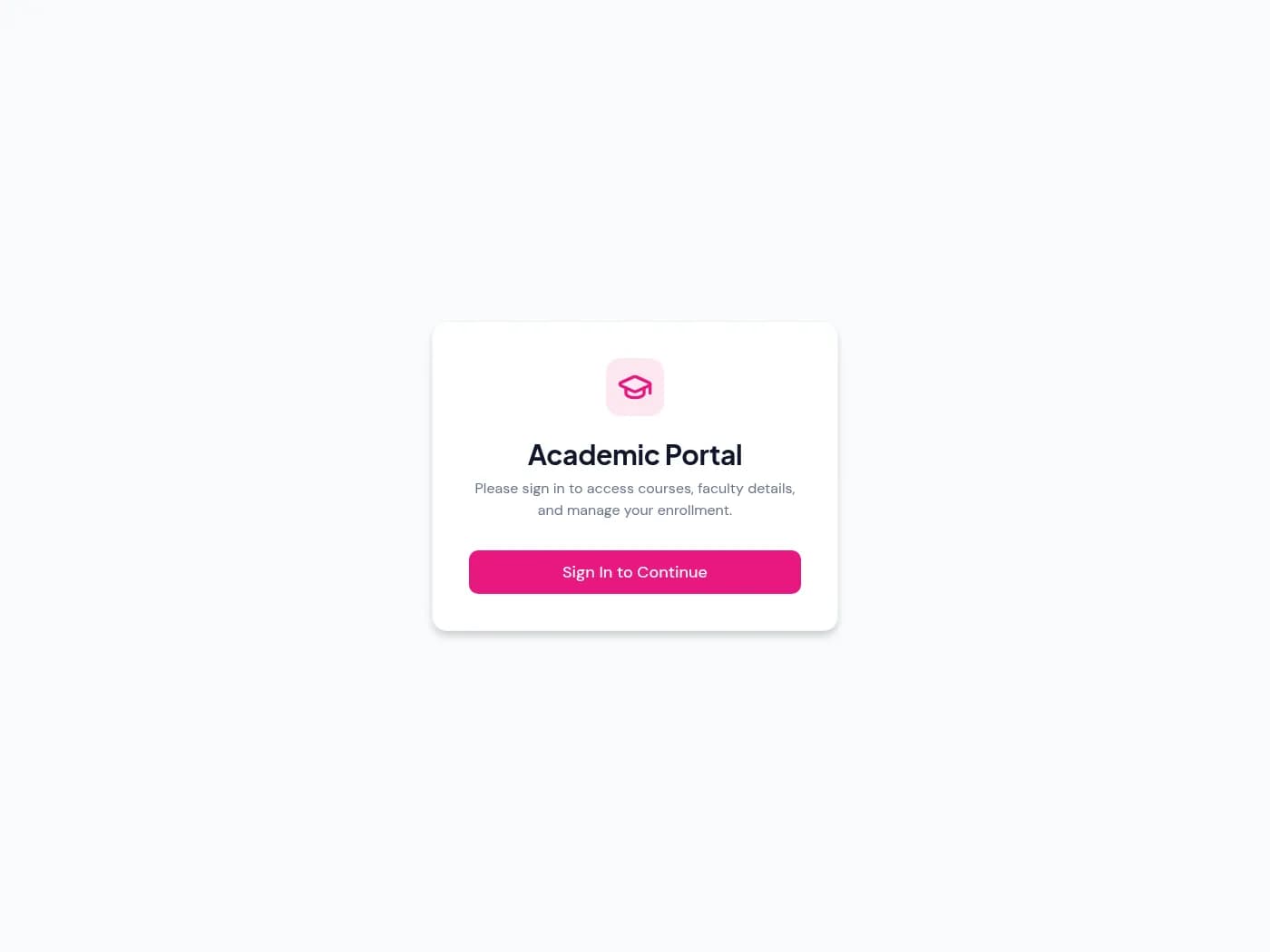 Faculty Course Manager