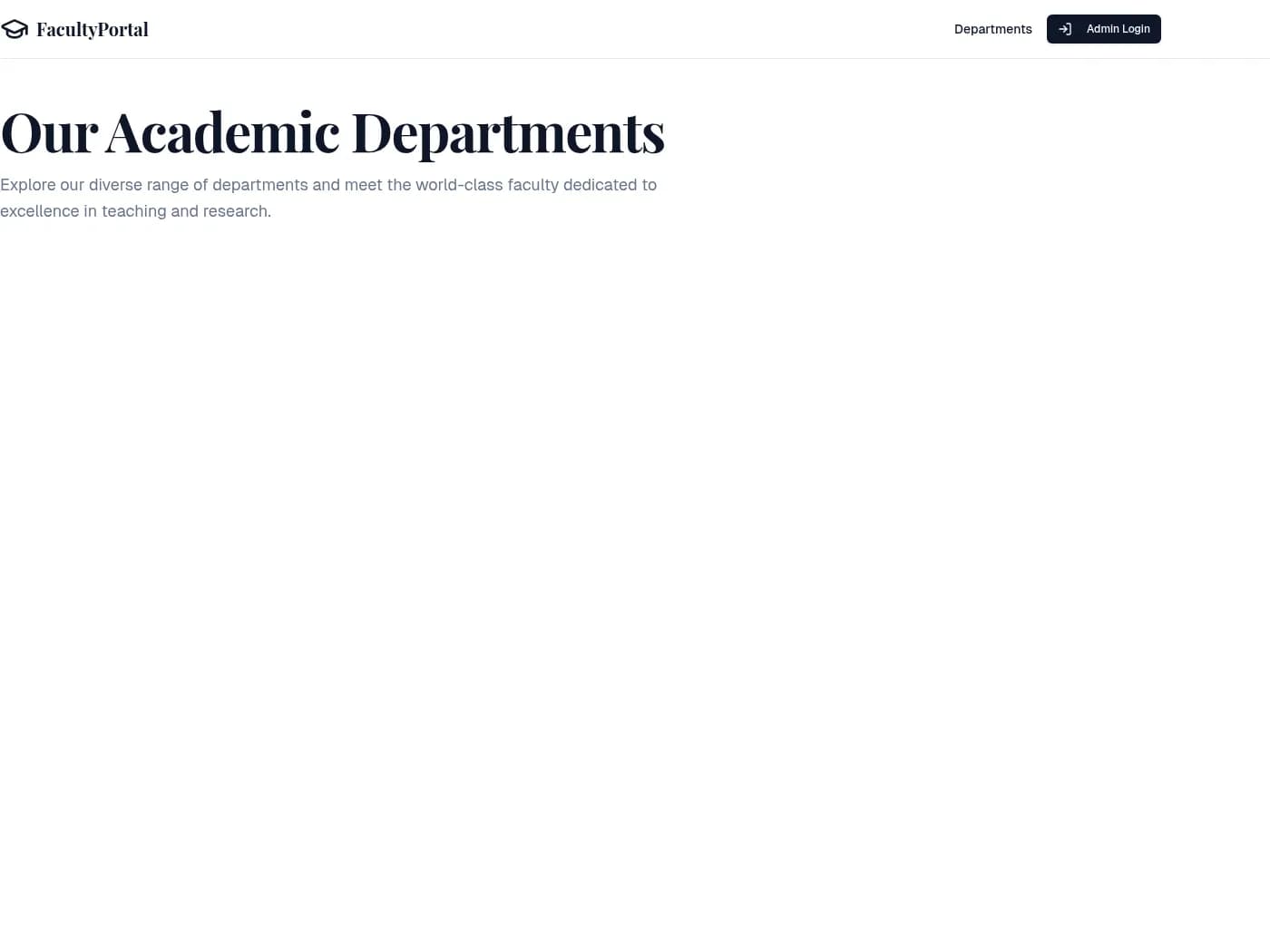 Faculty Info Portal