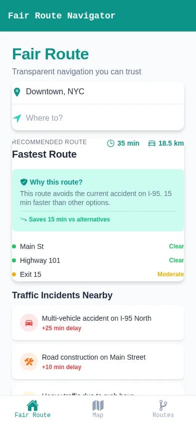 Fair Route Navigator