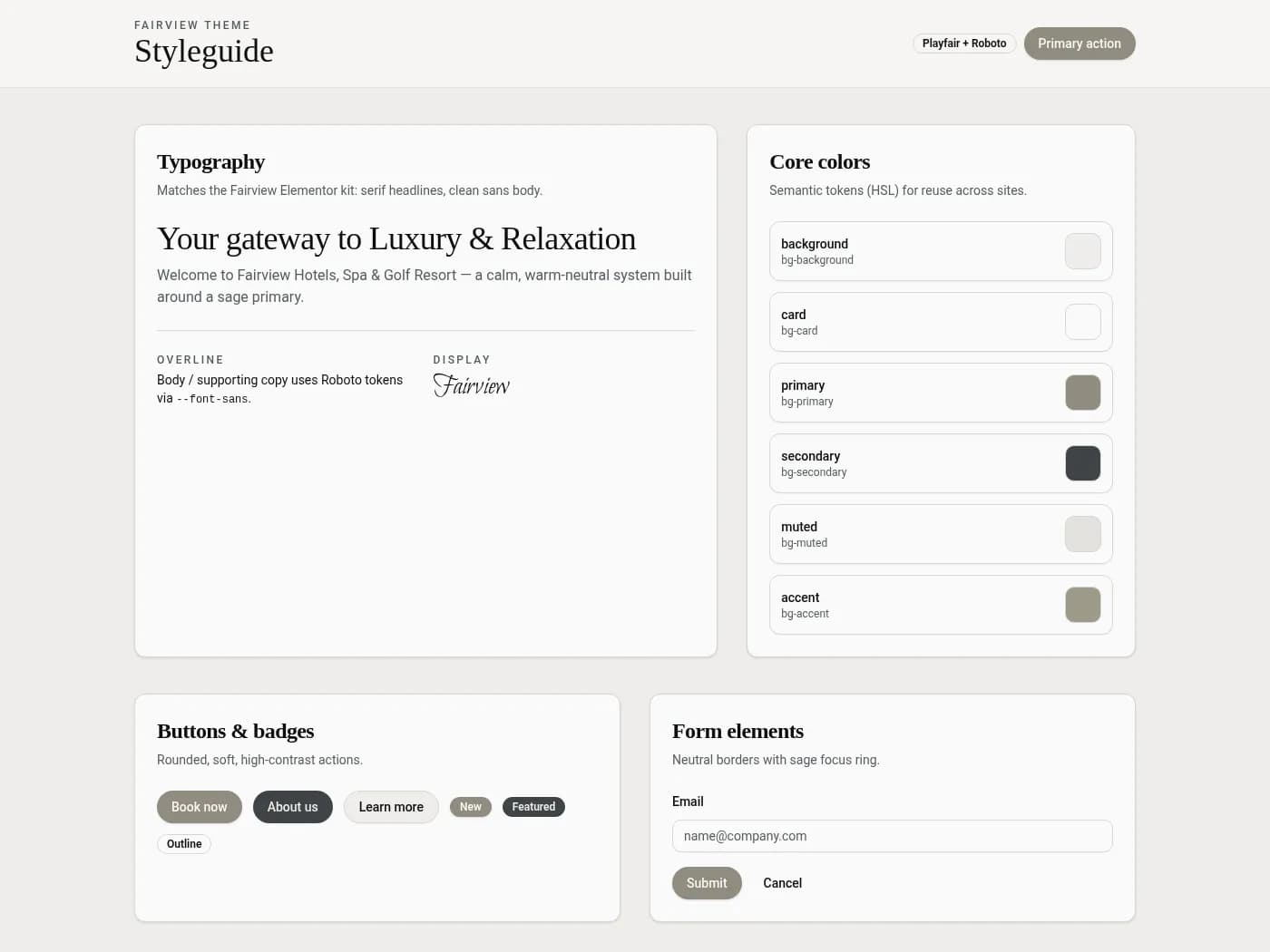 Fairview Styleguide Clone