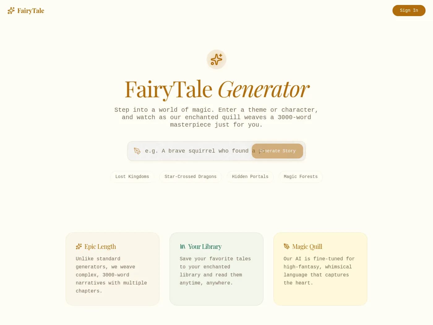 FairyTale Story Generator