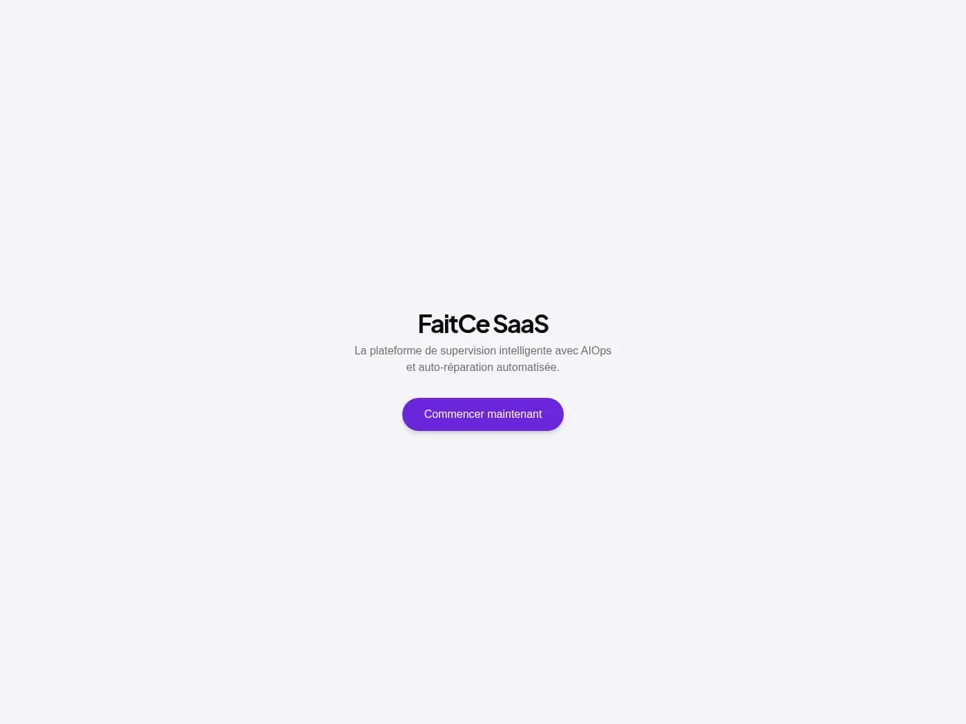 FaitCe SaaS Builder