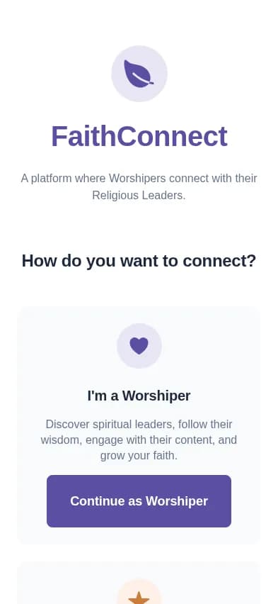 FaithConnect Mobile Prototype