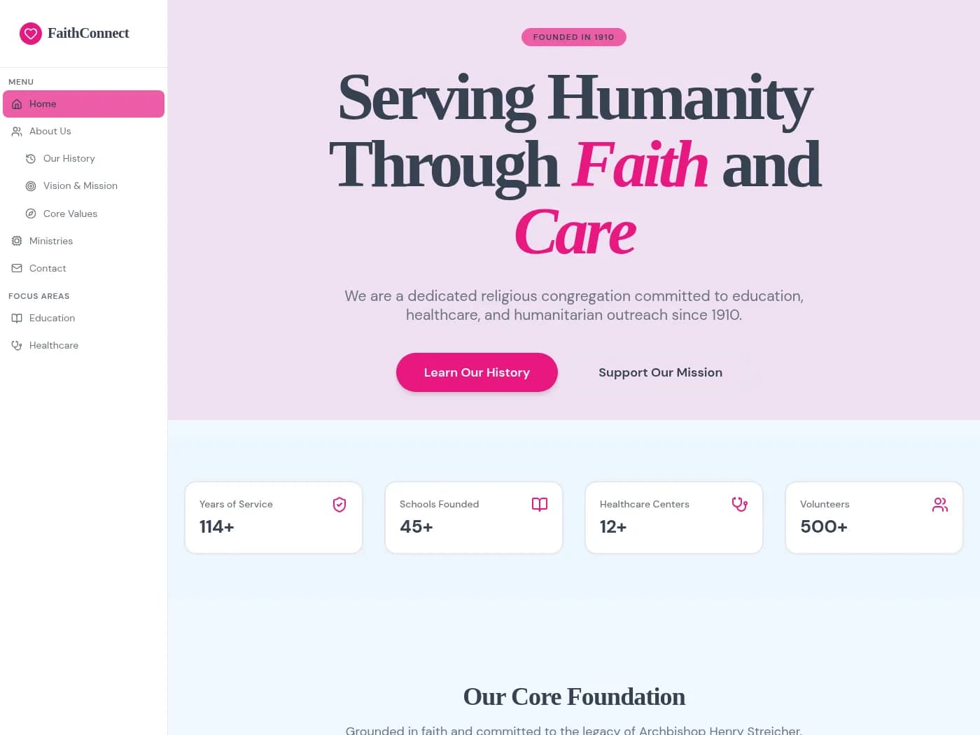 FaithConnect Website