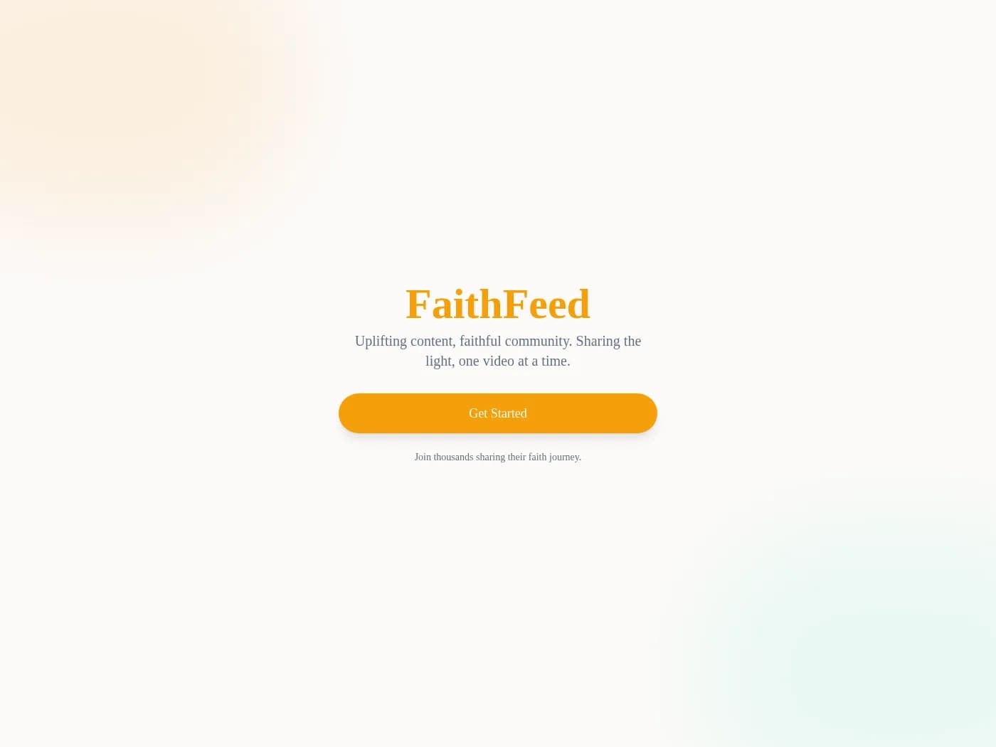 FaithFeed Social App