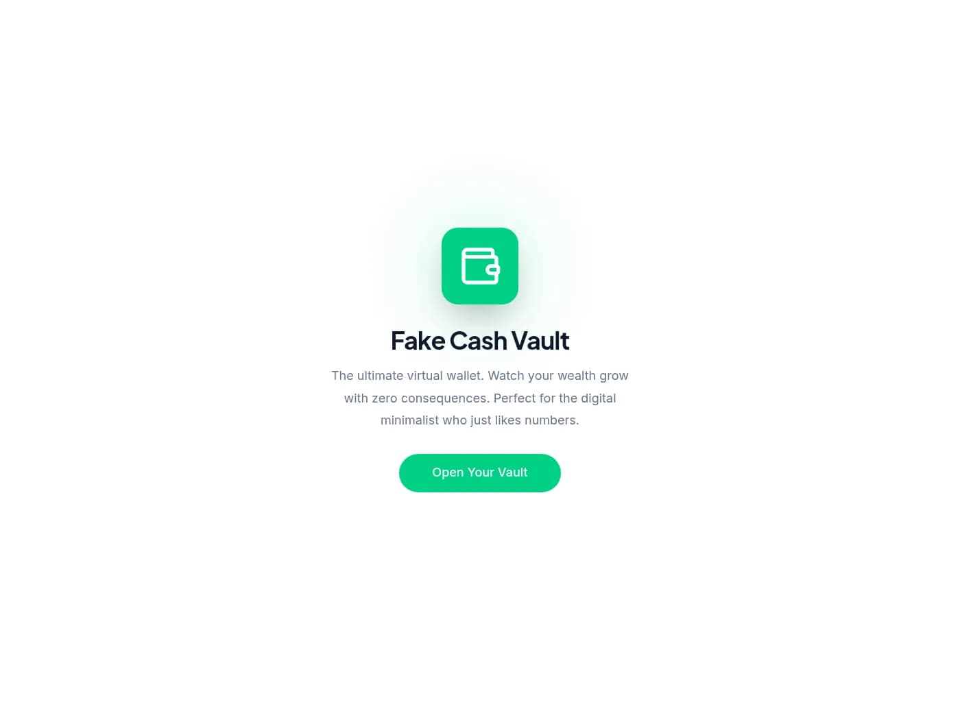 Fake Cash Vault