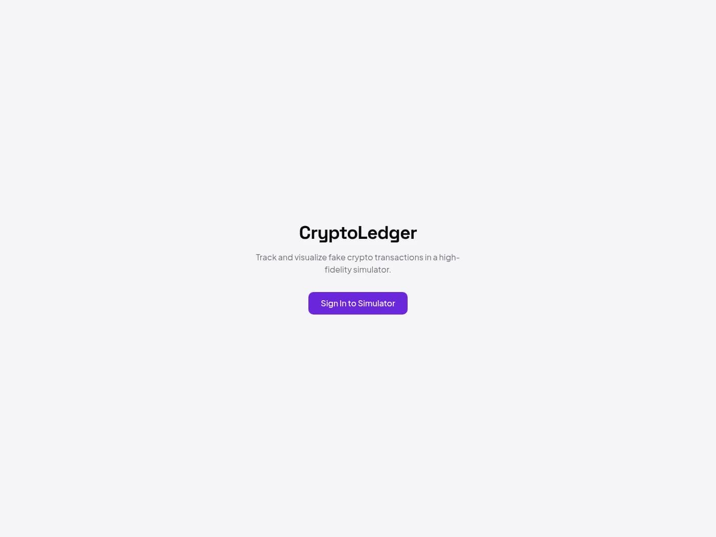 Crypto Ledger Simulator