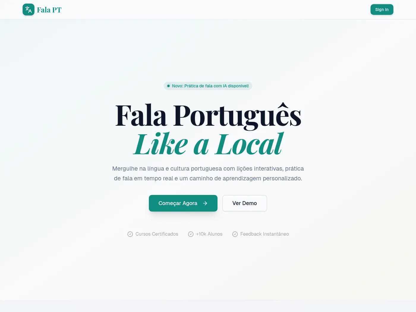 Fala PT Language App