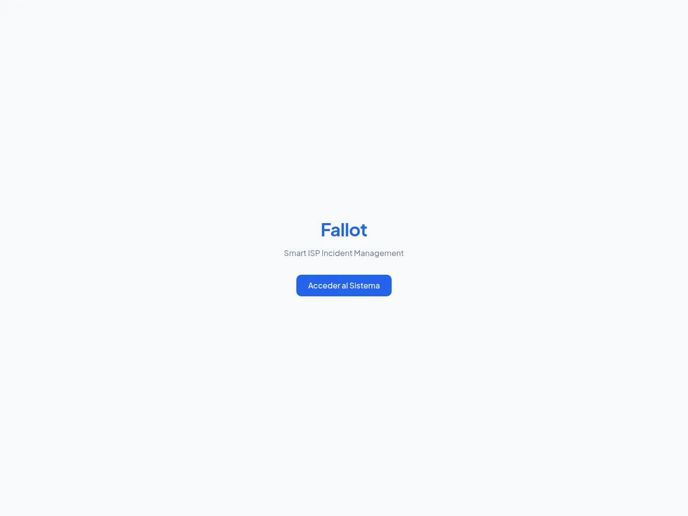 Fallot Smart ISP Dashboard