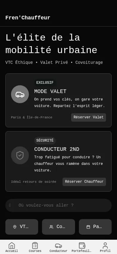 FallyChauffeurs Mobility Platform