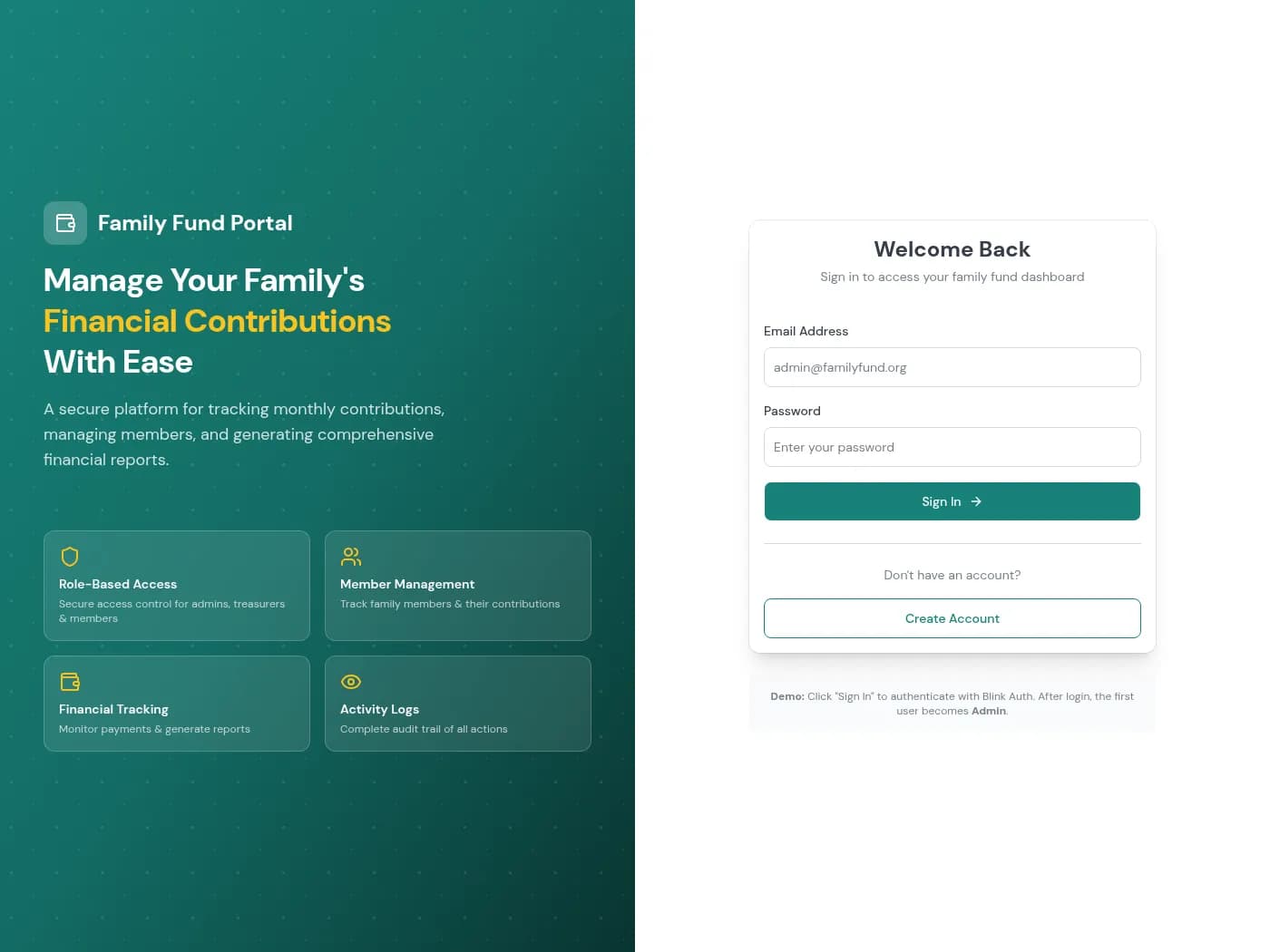 Family Fund Portal