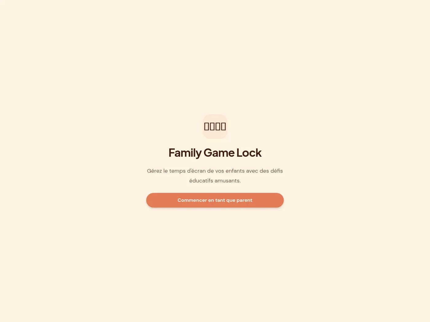 Family Game Lock
