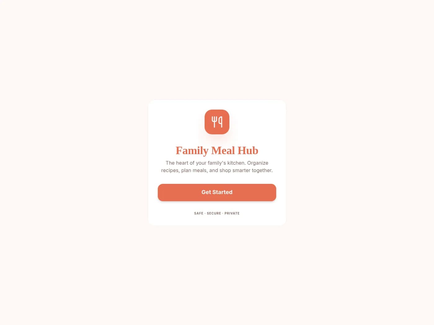 Family Meal Hub