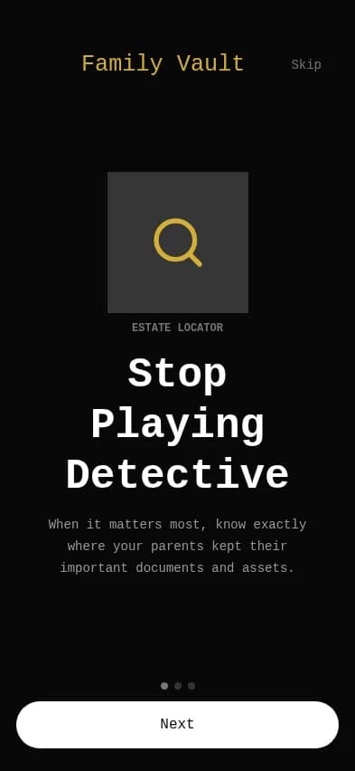 Family Vault Locator