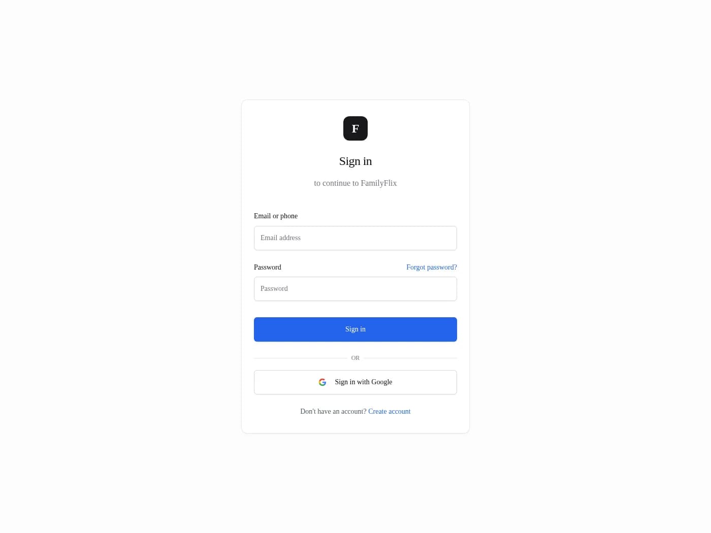 FamilyFlix Share Hub