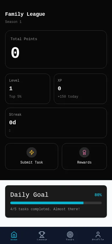 FamLeague Family Gamify App