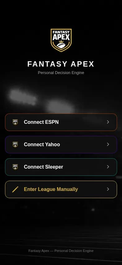 Fantasy Apex Decision Engine