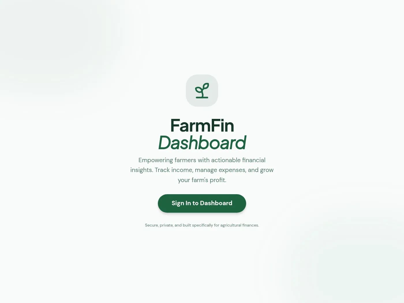 FarmFin Dashboard