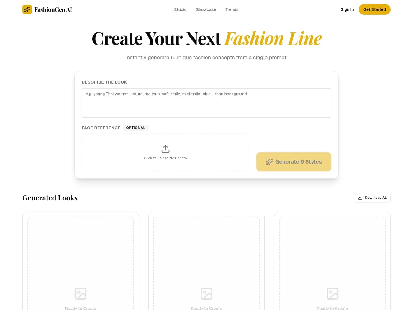 FashionGen AI Studio