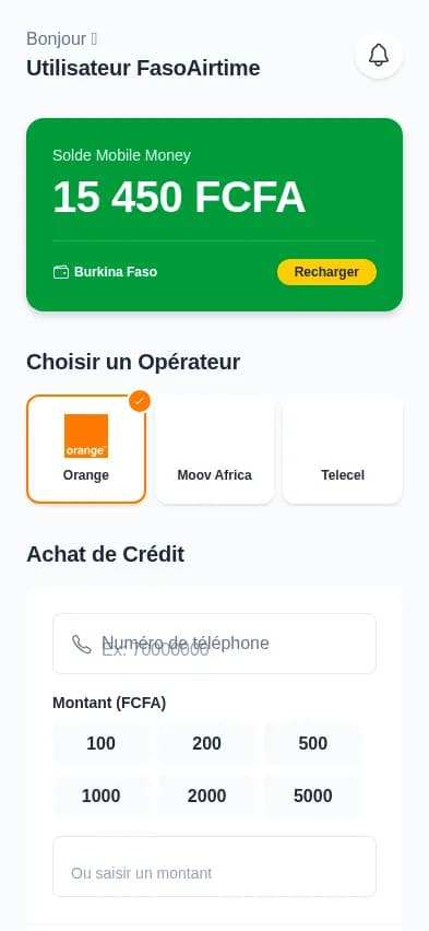 FasoAirtime Mobile