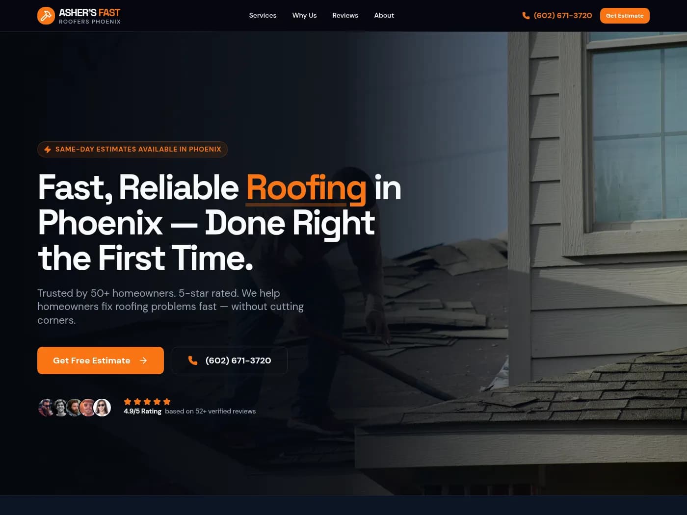 Asher's Fast Roofers Site