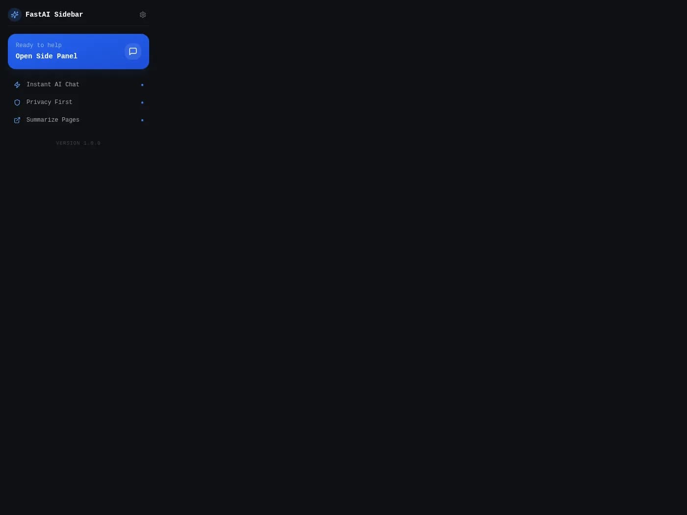 FastAI Sidebar