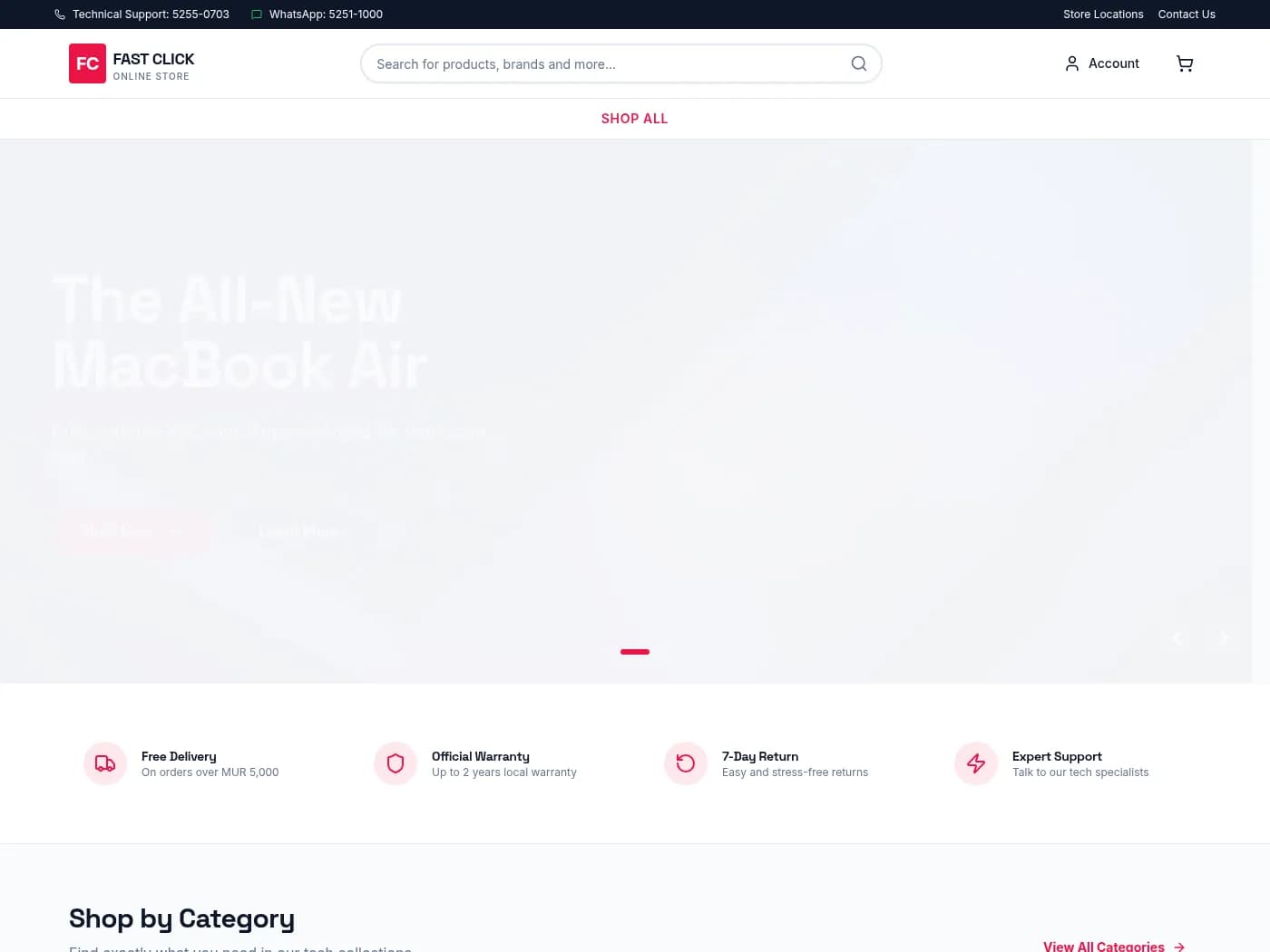 FastClick Store Clone